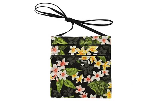Passport Bag Xxl New Plumeria Black Hawaii Fabric Mart